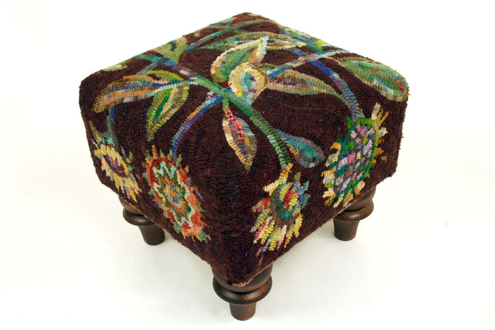 Footstool Patterns offered by Honey Bee Hive Rug Hooking