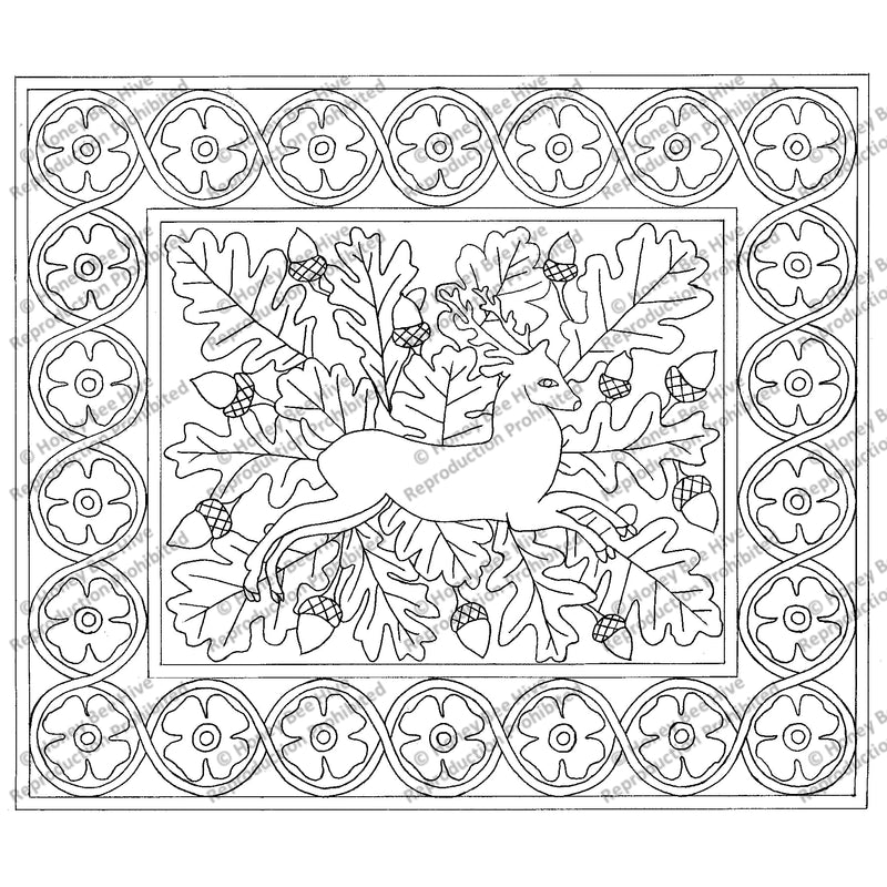 Rug Hooking Pattern: Tree of Life Crewel (PR1744) | Honey Bee Hive Rug ...